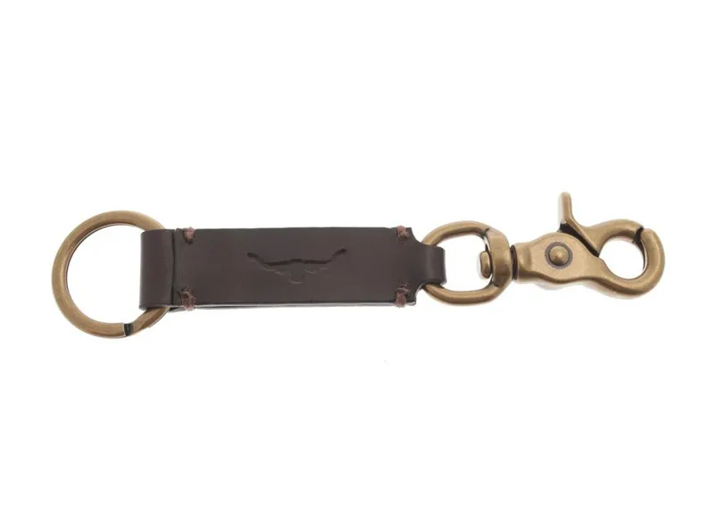 R.M.Williams Bush Drover Keyring Double End - Chestnut